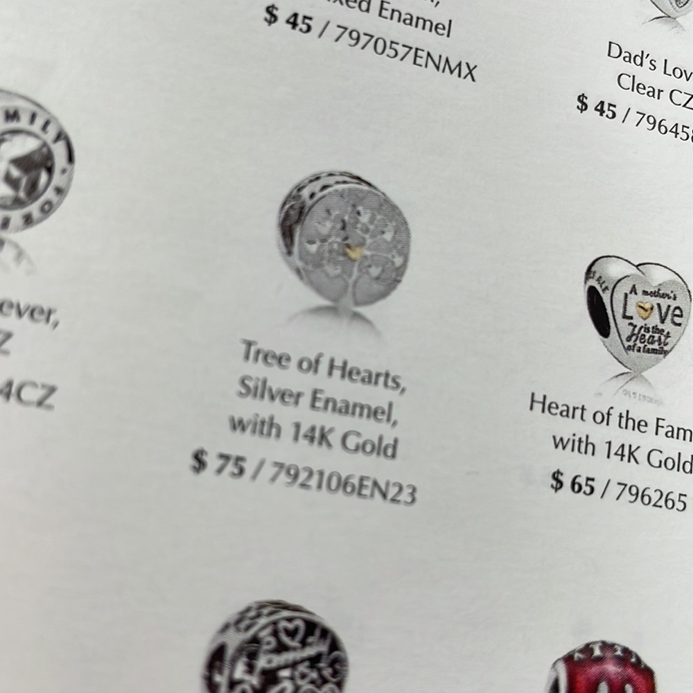 Pandora Family Tree Of Hearts Charm With 14k Gold 792… - Gem